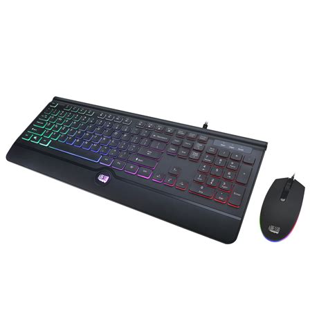 Illuminated Gaming Keyboard And Illuminated Mouse Combo Adesso