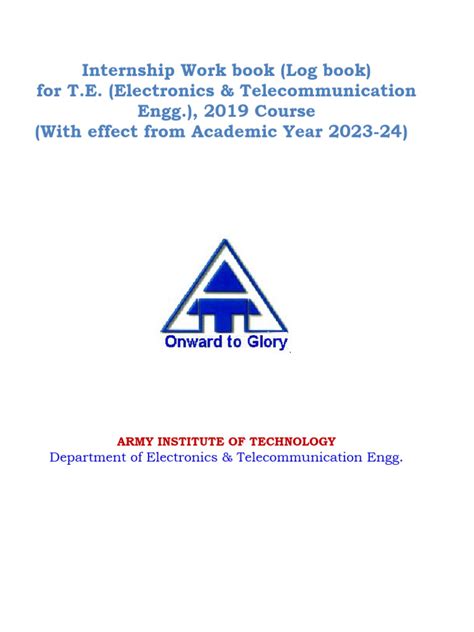 Logbook 2023 24 Etcinternship Pdf Evaluation Mentorship