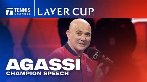 Red T Shirt Worn By Team World Captain Andre Agassi In Laver Cup 2025