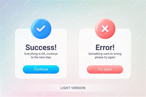 Premium Vector Eps Success And Error Popup Message Full Editable And