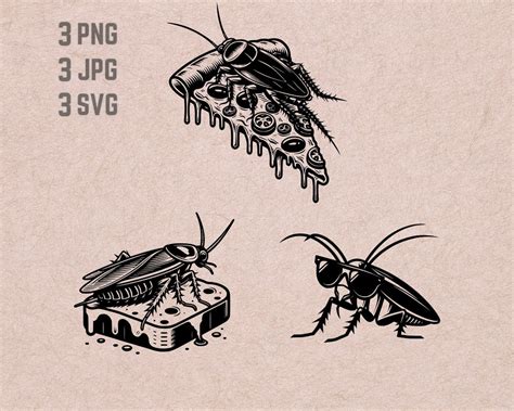 Cockroach Svg Designs Cockroach Logo Insect Vector Pests Png Roach