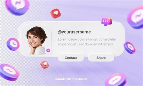 Whatsapp에 배너 아이콘 프로필 3d 렌더링 구성 절연 프리미엄 Psd 파일