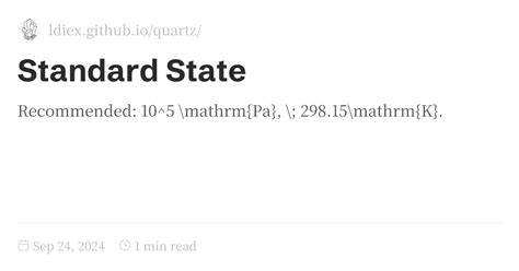 Standard State
