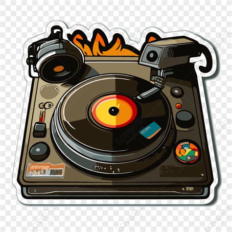 Dj 턴테이블 스티커 일러스트 슬램댄스와 파티 벡터상표dj 파티 Png 일러스트 무료 다운로드 Lovepik