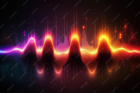 Premium Photo Abstract Sound Waves Frequency Audio Waveform Music Wave Hud Interface Elements