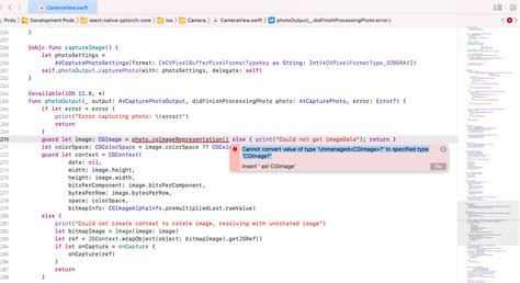 Xcode Error Cannot Convert Value Of Type Unmanaged To Specified