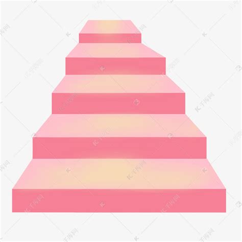 卡通红色楼梯插图素材图片免费下载 千库网