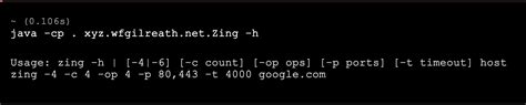 Github Wgilreathzing Zing The Zero Packet Ping Network Utility