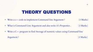 COMMAND LINE ARGUMENT IN C PPT
