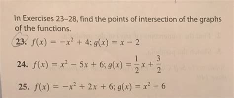 Solved In Exercises 23 28 Find The Points Of Intersection