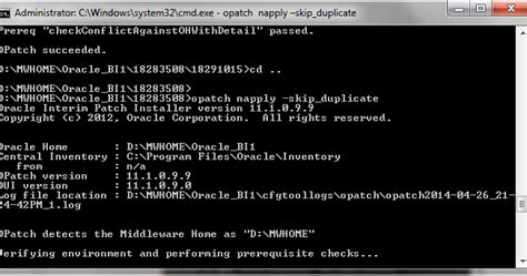 OBIEE In IL OBIEE Installing Patch Set 11 1 1 7 140415 On Windows
