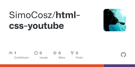 GitHub SimoCosz Html Css Youtube
