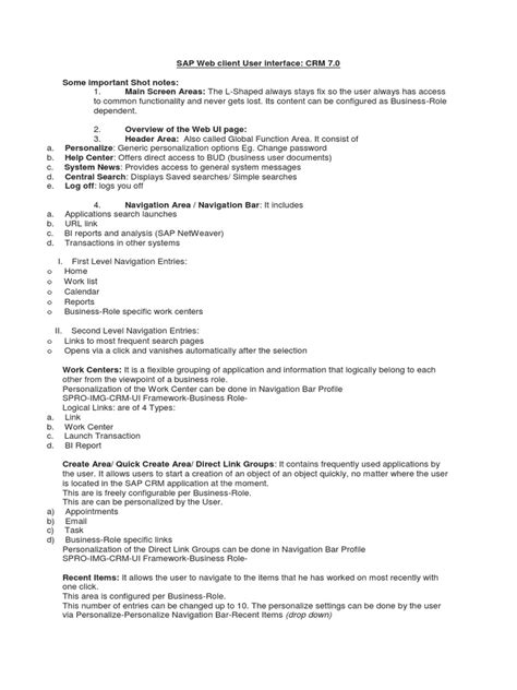 Sap Crm Web Ui Pdf Customer Relationship Management Business