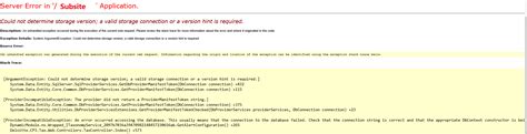sql server could not determine storage version a valid storage