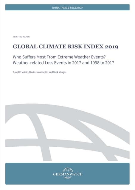 Global Climate Risk Index 2019 Pdf
