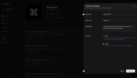 create an ai agent langbase docs