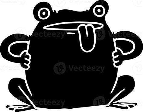 Cartoon Toad Solid Black Icon 41027109 Png