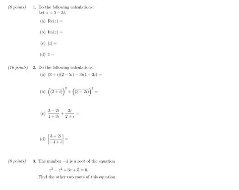 Solved S 1 Do The Following Calculations Let Z 53i A Chegg Com