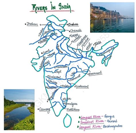 Map Of Rivers In India Water Bodies In India Map River System In