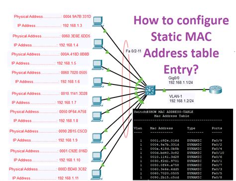 internetworks how to configure static mac address table entries