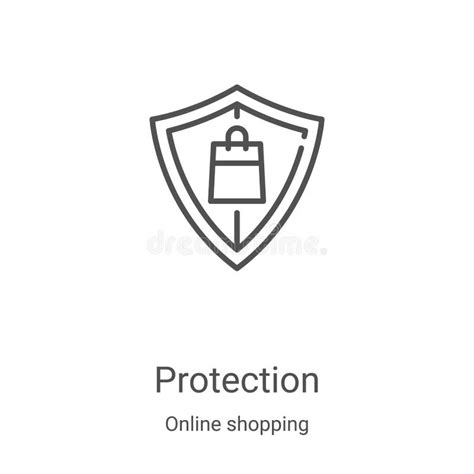 Protection Icon Vector From Online Shopping Collection Thin Line Protection Outline Icon Vector