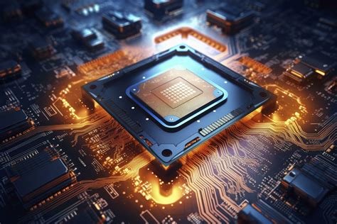 Ai Generated Futuristic Central Processor Unit Powerful Quantum Cpu
