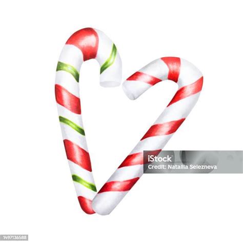 수채화 크리스마스 사탕 지팡이 그림입니다 새해 손으로 그림을 그리는 롤리팝은 하얀 배경에 분리되어 있다 디자이너 음식 장식 메뉴 상점 엽서 포장지 표지 포스터 및 직물용