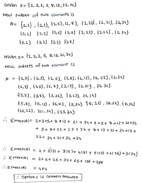S Find Max A Where The Sum Is Taken Over All Two Elements
