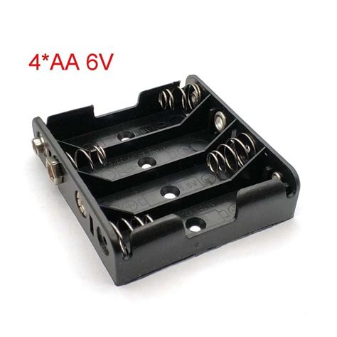 4 Pack Aa Battery Case Box 4xaa Battery Holder With 9v Male And Female