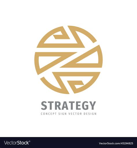Development Business Strategy Concept Logo Design Vector Image