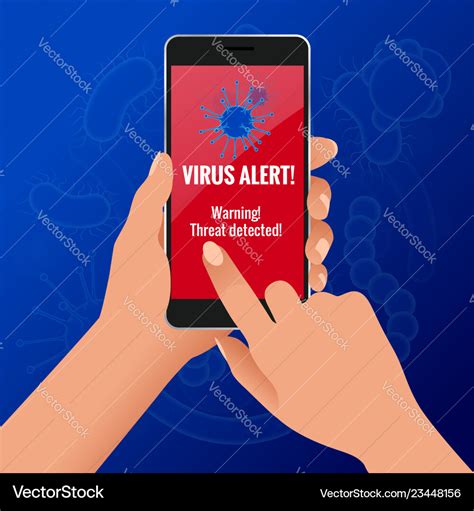 Smartphone Security Alert Royalty Free Vector Image