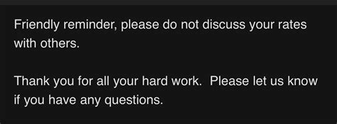nice when they put their illegal request to not discuss wages in