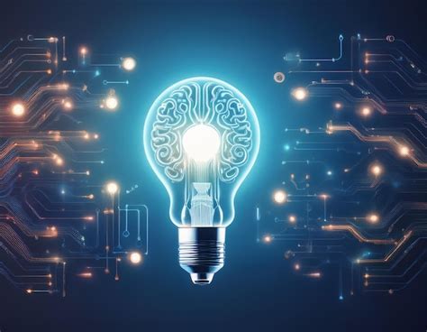 Floating Light Bulbs With Digital Brain Ai Innovation Neural Networks Future Technology Ideas
