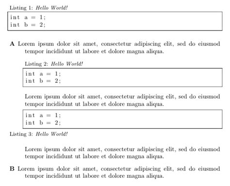 Listings Caption Alignment In List Environments TeX LaTeX Stack Exchange