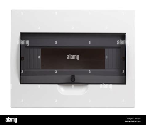 Empty Fuse Box Isolated On White With Clipping Path Stock Photo Alamy