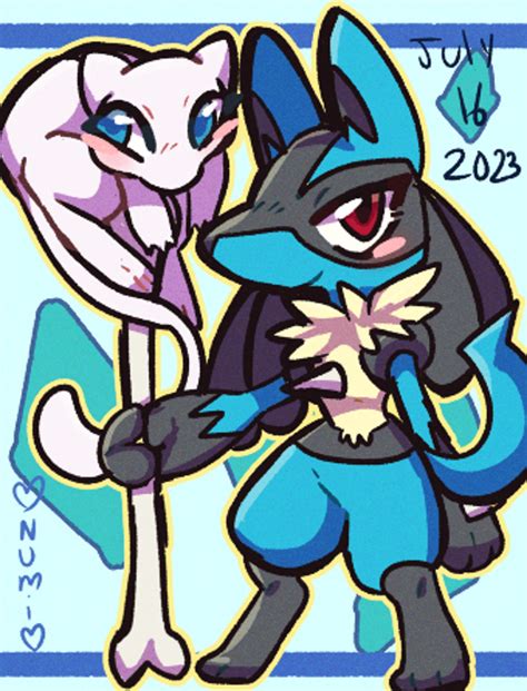Lucario And Mew Love