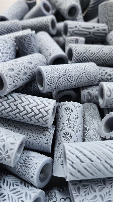 Sale Polymer Clay Texture Rollers Clay Stamp 3d Printed Embossing Clay