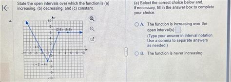 solved state the open intervals over which the function is
