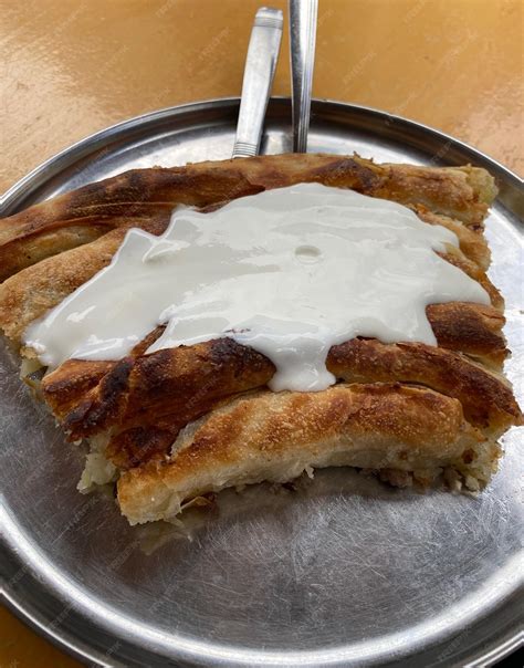 Premium Photo Traditional Bosnian Burek With Yogurt In Sarajevo