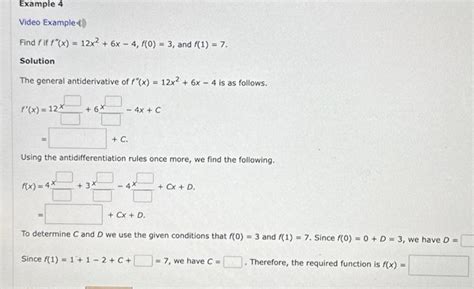 solved example 4 video example find fif f x 12x² 6x