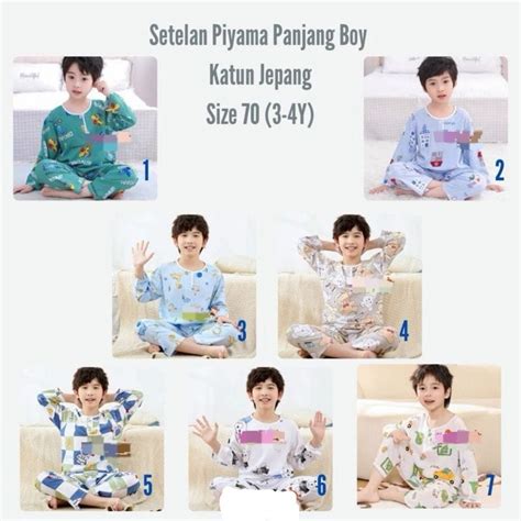 Jual Setelan Panjang Katun Jepan Boy Size 70 3 4y Shopee Indonesia
