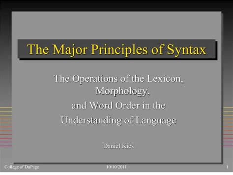 Ppt The Major Principles Of Syntax Powerpoint Presentation Free