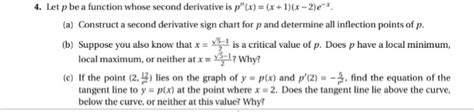 solved 4 let p be a function whose second derivative is