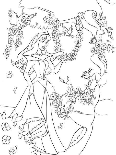 Princess Aurora Coloring Pages Coloringlib