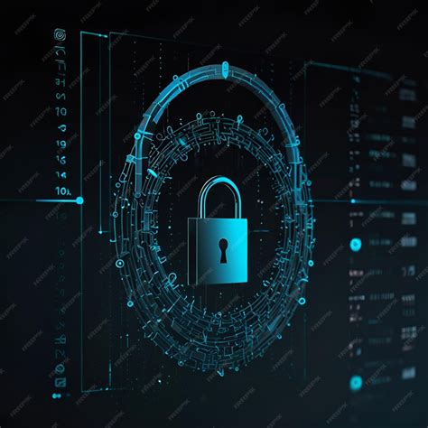 Premium Photo Cybersecurity Concept With Virtual Screen For Secure