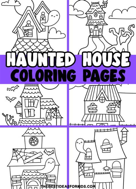 Haunted House Coloring Page Preschool 2025