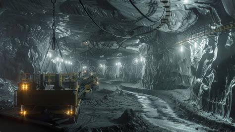 Heavy Machinery Extracts Regolith In An Asteroid Refinery Using Advanced Low Light Technology