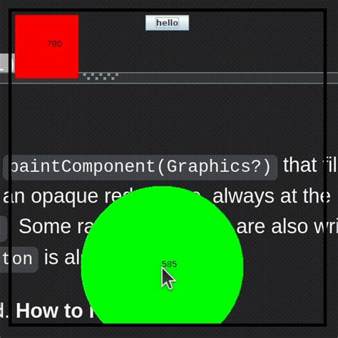 Java How To Avoid Flickering When Painting An Opaque Filled Circle Inside A Transparent Jframe