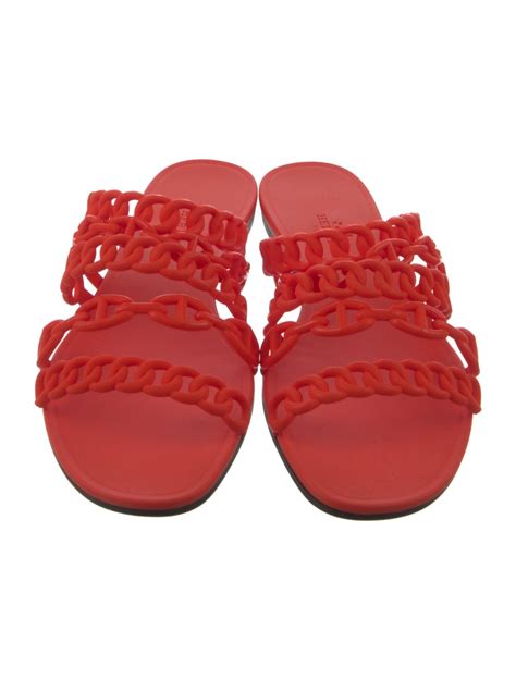 Hermès Nude Rubber Slides Gem