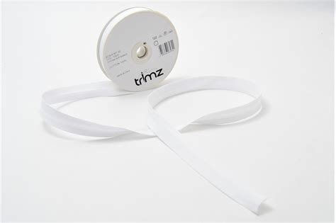 Trimz 20 8 8mm Premier Quality Cotton Bias Binding White 20m Reel